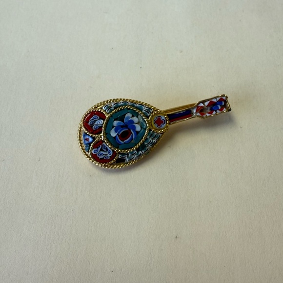 Vintage | Jewelry | Vintage Italian Micro Mosaic Mandolin Lute Guitar ...
